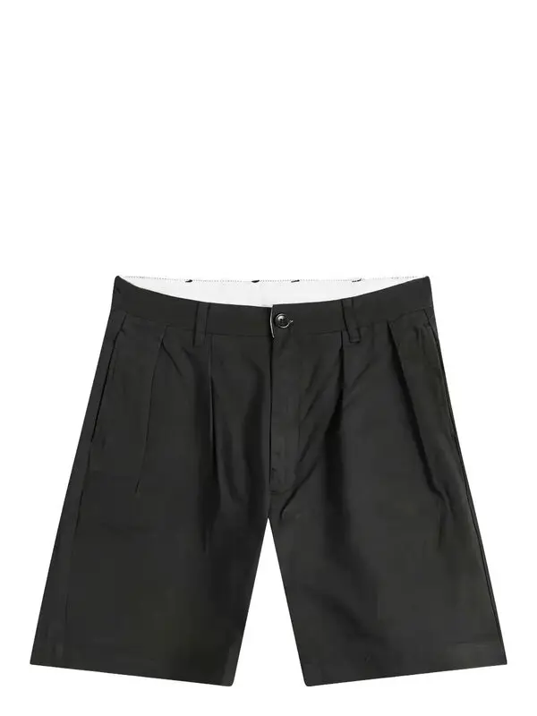SERVICE WORKS Pleated Cotton Shorts - Black