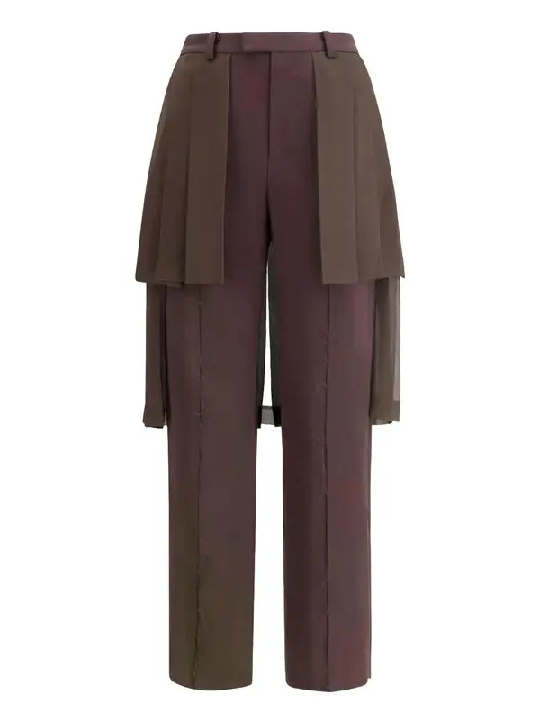 UNDERCOVERISM Pleated-panel Trousers - Brown