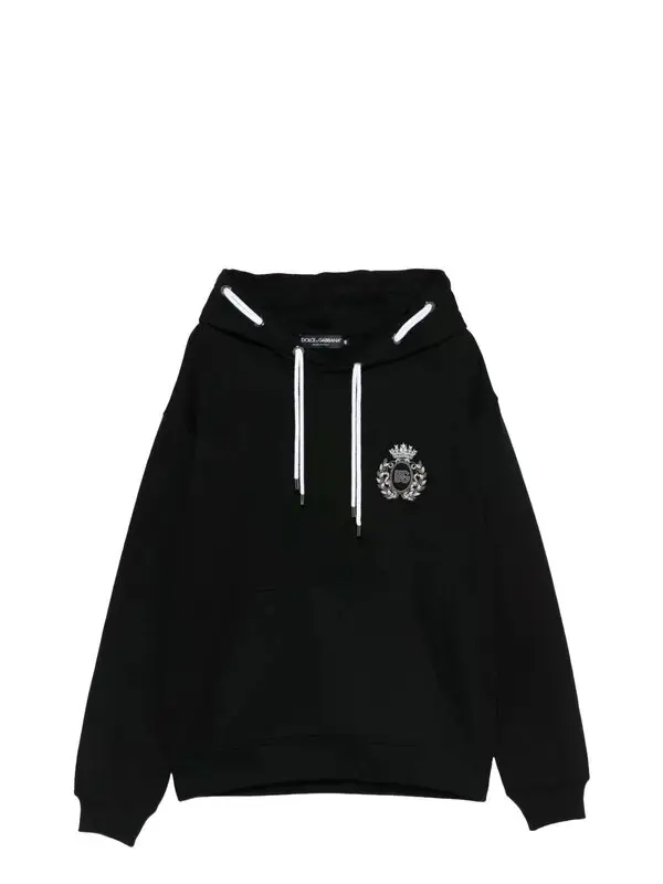 Dolce & Gabbana Embroidered Hoodie - Black