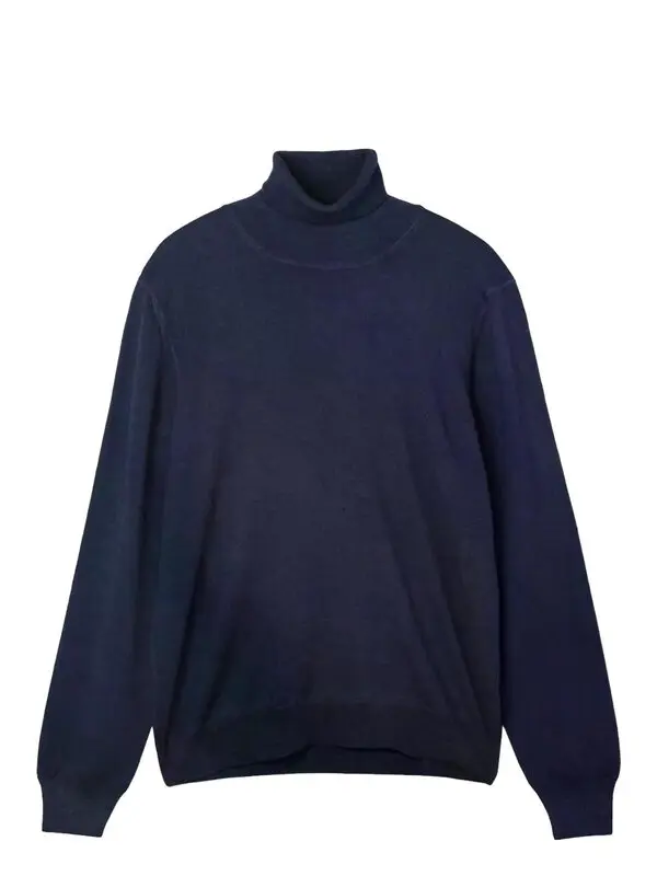 GRAN SASSO Turtleneck Wool Sweater - Blue