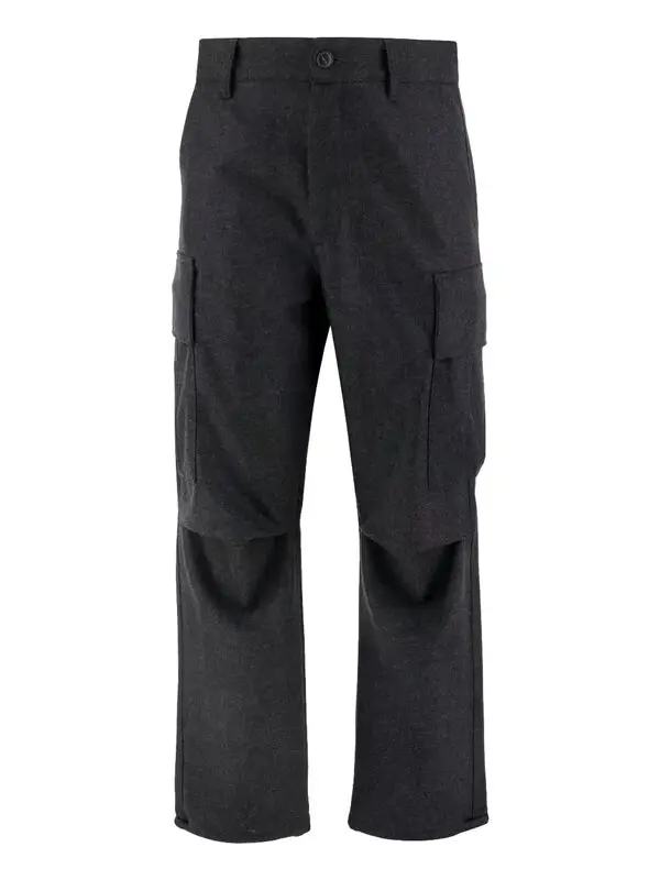 DARKPARK Cargo-pocket Wool Trousers - Grey