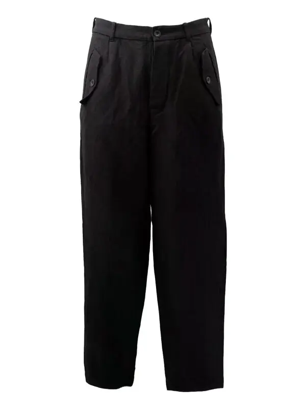 CASEY CASEY Pleated-front Trousers - Black