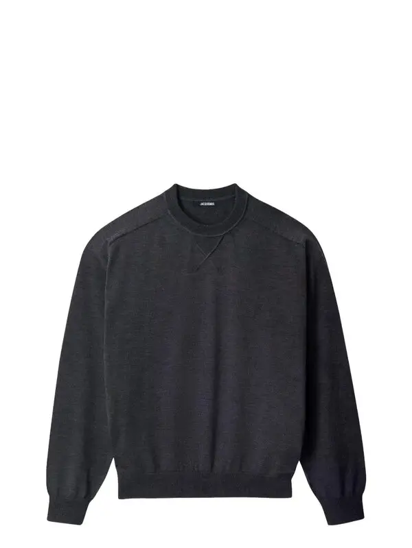 Jacquemus Le Brode Embroidered Sweatshirt - Grey
