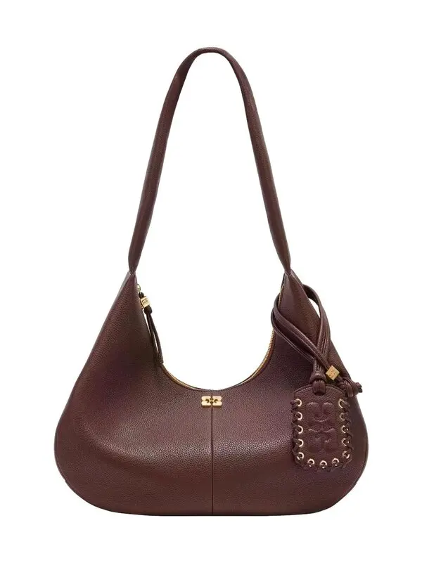 GANNI Medium Hobo Tote Bag - Brown