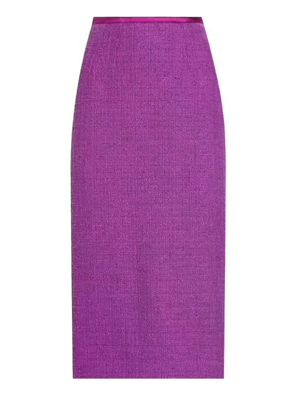 Dolce & Gabbana Textured Midi Skirt - Purple