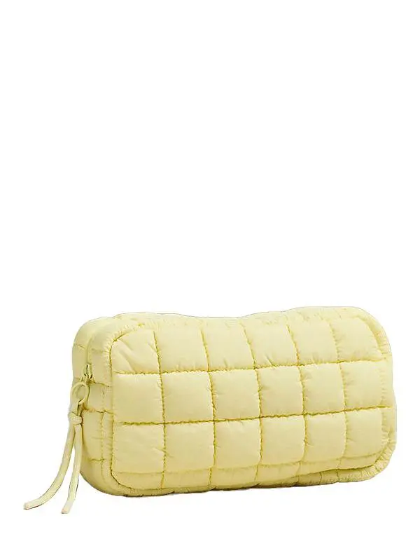 URBAN EXPRESSIONS Quilted Puffer Pouch - Light Yellow