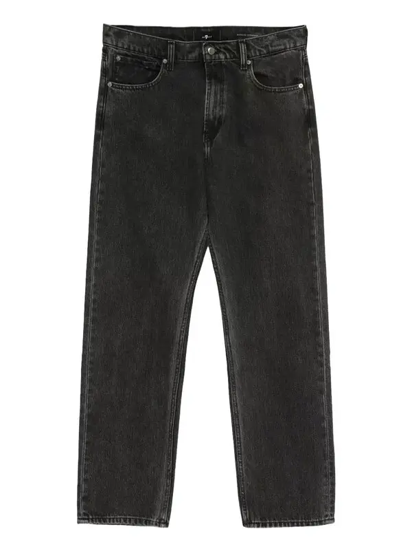 7 For All Mankind Modern Straight Five-pocket Jeans - Black
