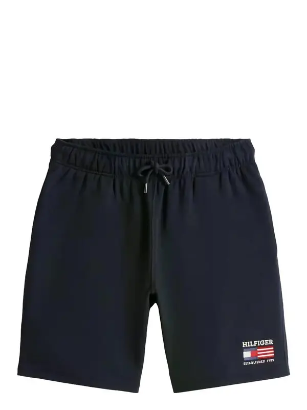 Tommy Hilfiger Logo-embroidered Drawstring Shorts - Blue