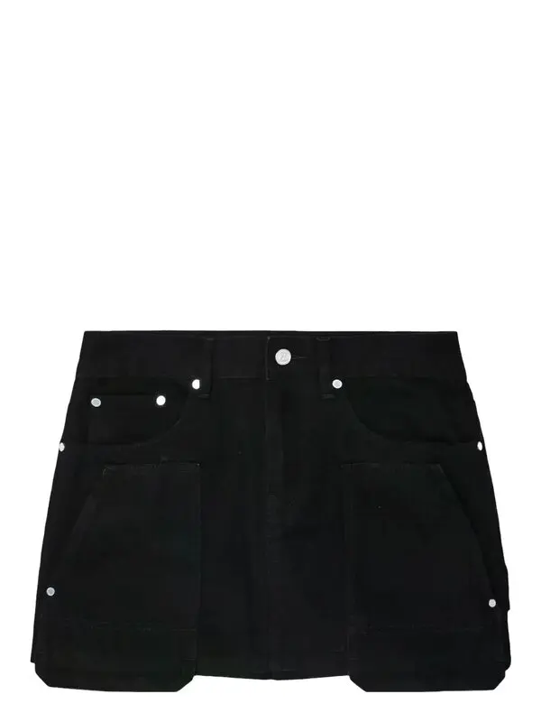 Helmut Lang Denim Mini Skirt With Pockets - Black