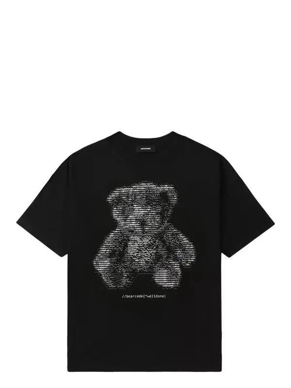 We11Done Teddy-print T-shirt - Black