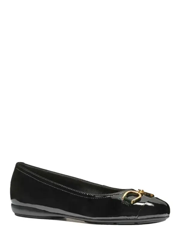 Geox Buckle Detail Ballerina Flats - Black