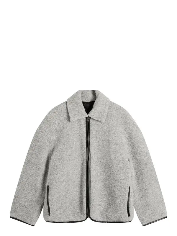 JW Anderson Contrast Trim Casual Jacket - Light Grey Melange
