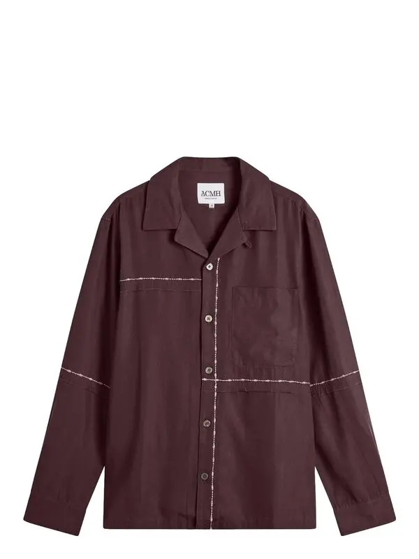 ACMH BY MAGIC CASTLES Fray Shirt - Aubergine