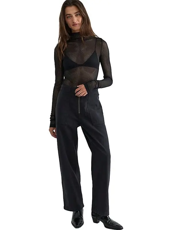 LEEM Loose Utility Pants - Washed Black