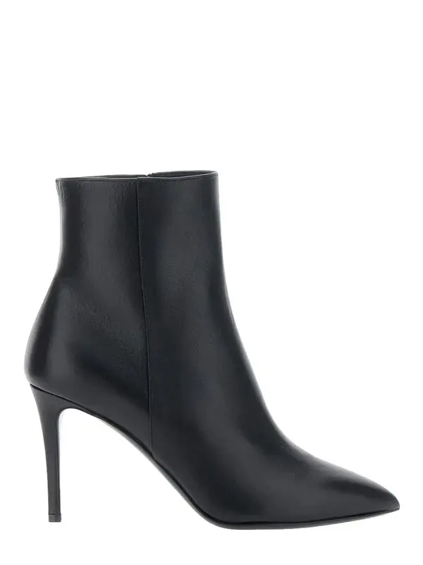POLLINI Ankle Boots With Stiletto Heel - Black