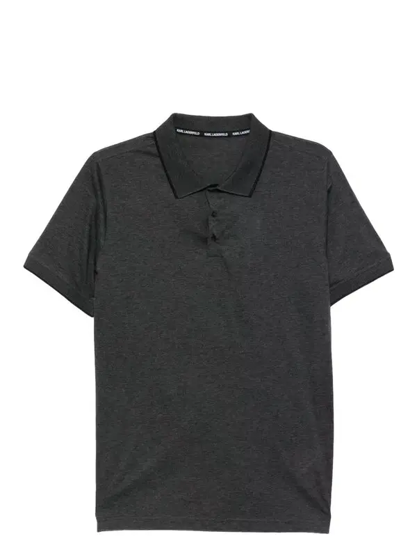 Karl Lagerfeld Logo-embossed Polo Shirt - Grey