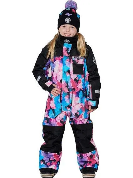 DEUX PAR DEUX Printed One-piece Snowsuit - Black