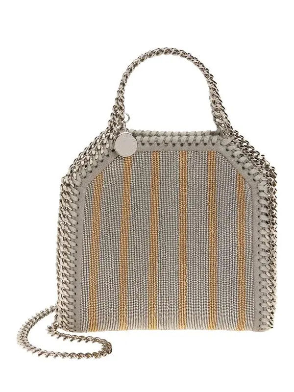 Stella McCartney Rock Tokyo Falabella Crystal Embellished Crossbody Bag - Light Grey