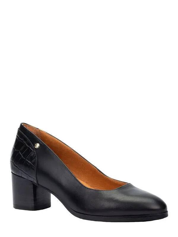Pikolinos Calafat Leather Pump - Black