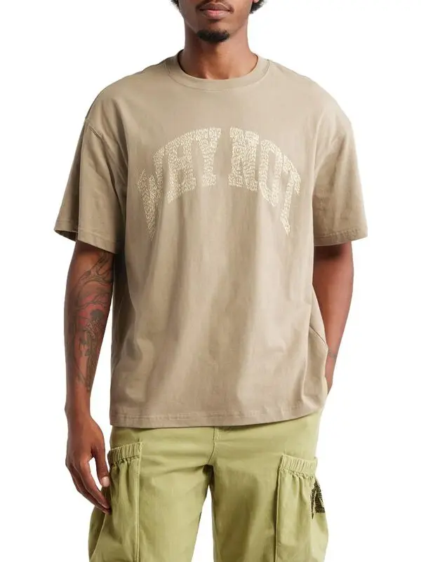 HONOR THE GIFT Why Not Oversize Cotton T-shirt - Taupe
