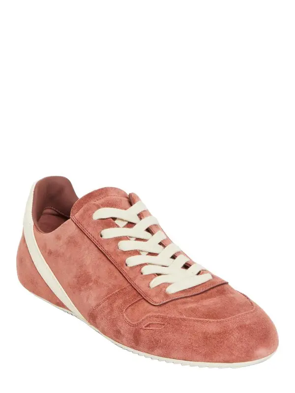Rick Owens Minimal Low Top Sneakers - Rosewood/milk/milk