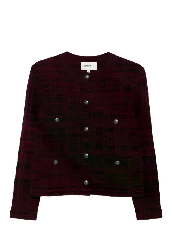 Eric Bompard Jacquard Tweed Jacket - Purple