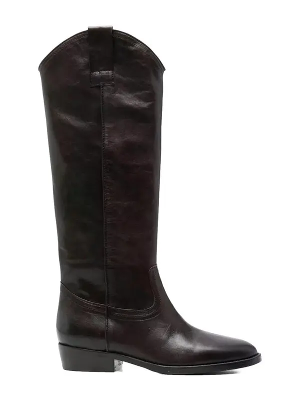 CURIOSITÈ 30mm Calf-leather Cowboy Boots - Brown