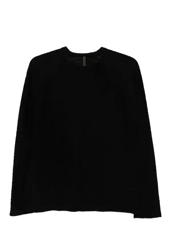 J.L-A.L Long-sleeve Textured Knit Sweater - Black