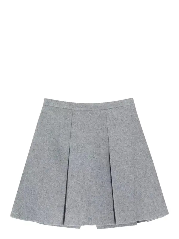 Ermanno Scervino Pleated A-line Mini Skirt - Grey