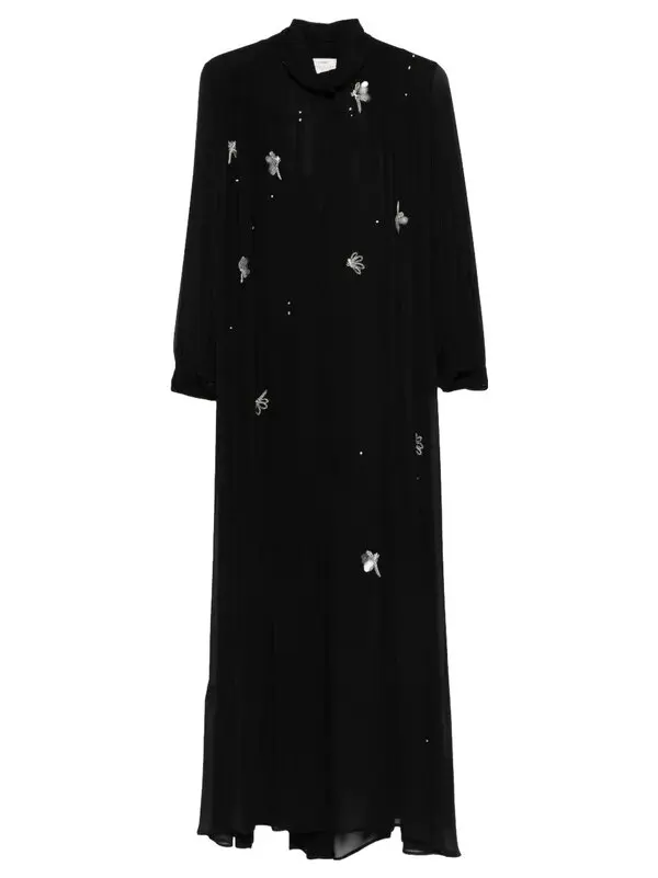 FORTE_FORTE Embellished Midi Dress - Black