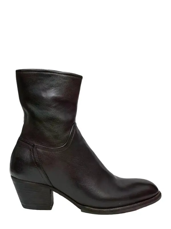 PAUL SILENCE 55mm Zip-detail Leather Ankle Boots - Brown