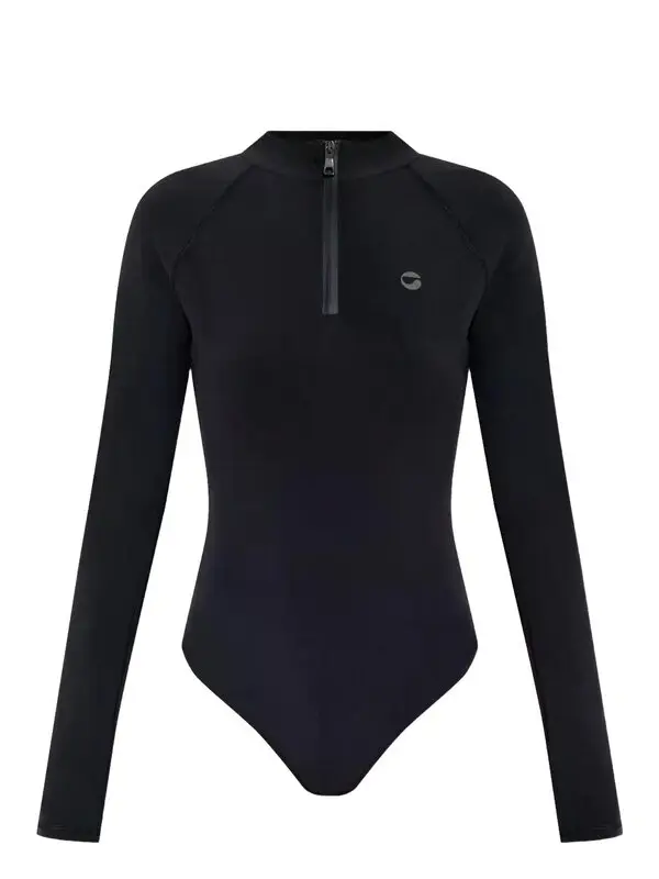 Coperni Zip-neck Long-sleeve Bodysuit - Black