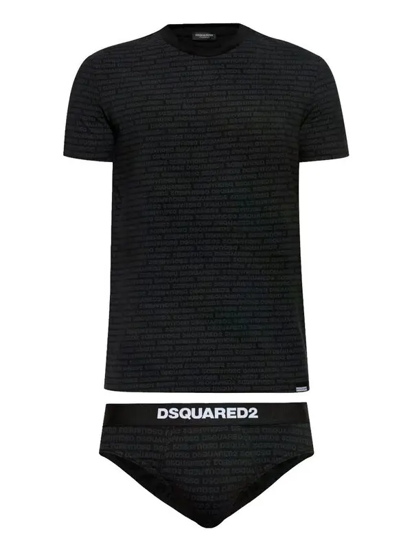 Dsquared2 Logo-print T-shirt Set - Black