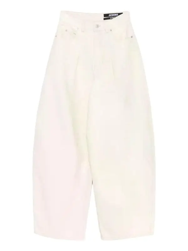 Jacquemus Ovalo Balloon-leg Trousers - Neutrals
