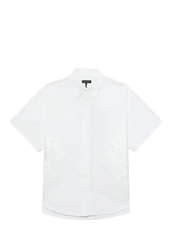 Rag & Bone Floral Lace-insert Shirt - White