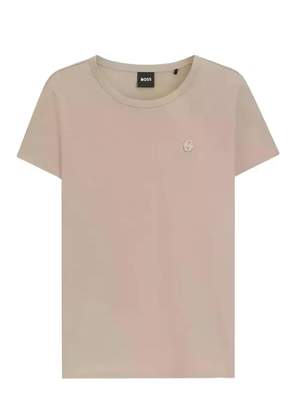 BOSS Logo Appliqué T-shirt - Neutrals