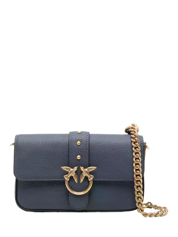 Pinko Love Birds Clasp Crossbody Bag - Blue