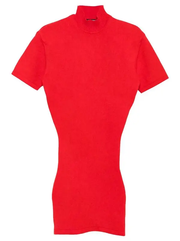Jacquemus The Castagna Knit Mini Dress - Red