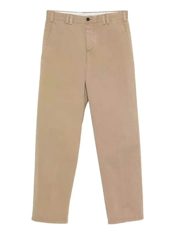 PT TORINO Cotton Twill Trousers - Brown