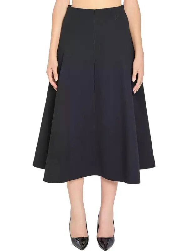 Jacquemus Flared Midi Skirt - Black