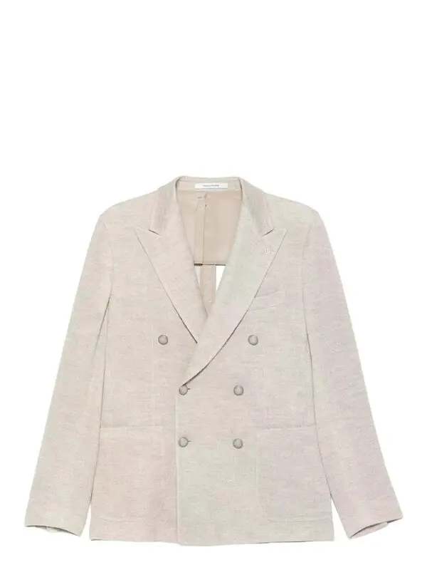 Tagliatore Double-breasted Jacket With Patch Pockets - Neutrals