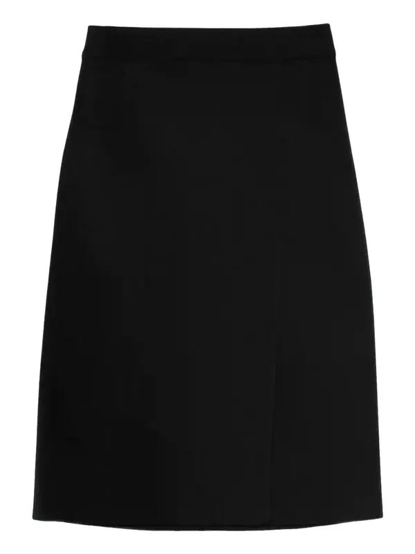 MRZ Wool Pencil Midi Skirt - Black