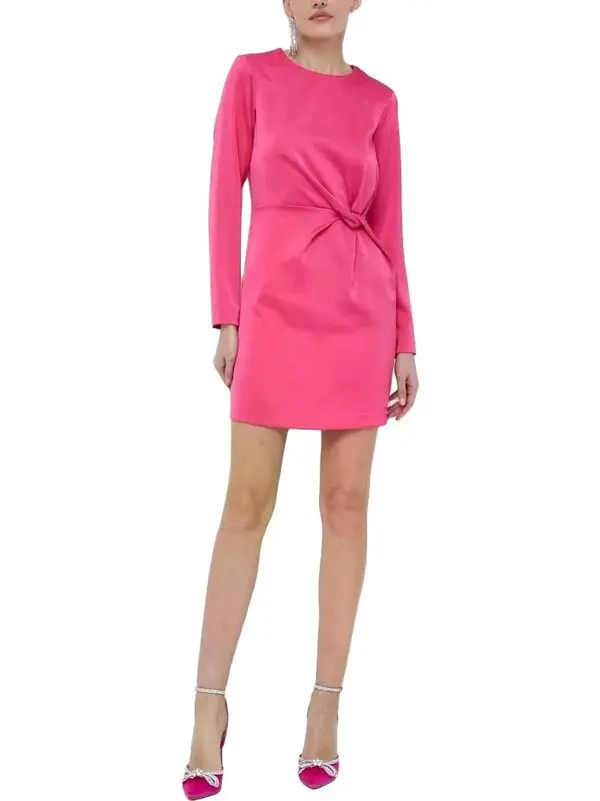 SILVIAN HEACH Twist-detail Satin Mini Dress - Pink