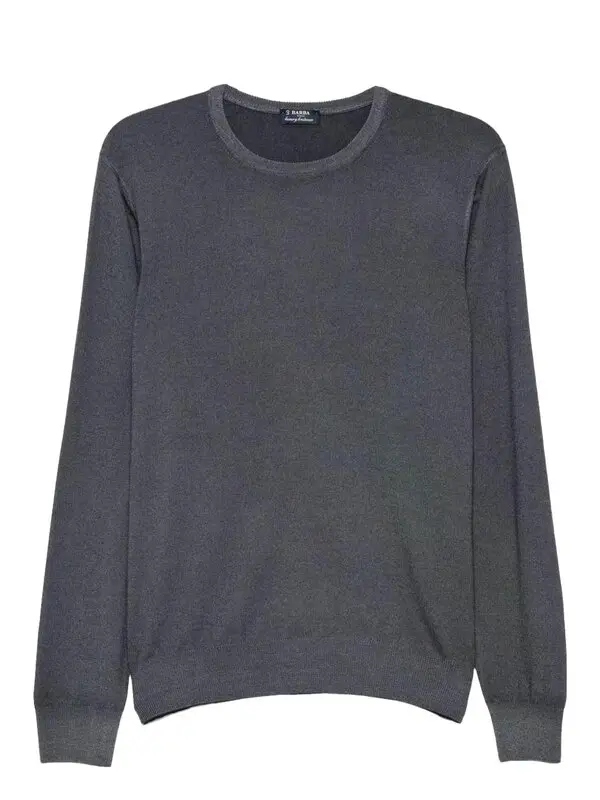 BARBA NAPOLI Crew-neck Wool Sweater - Grey