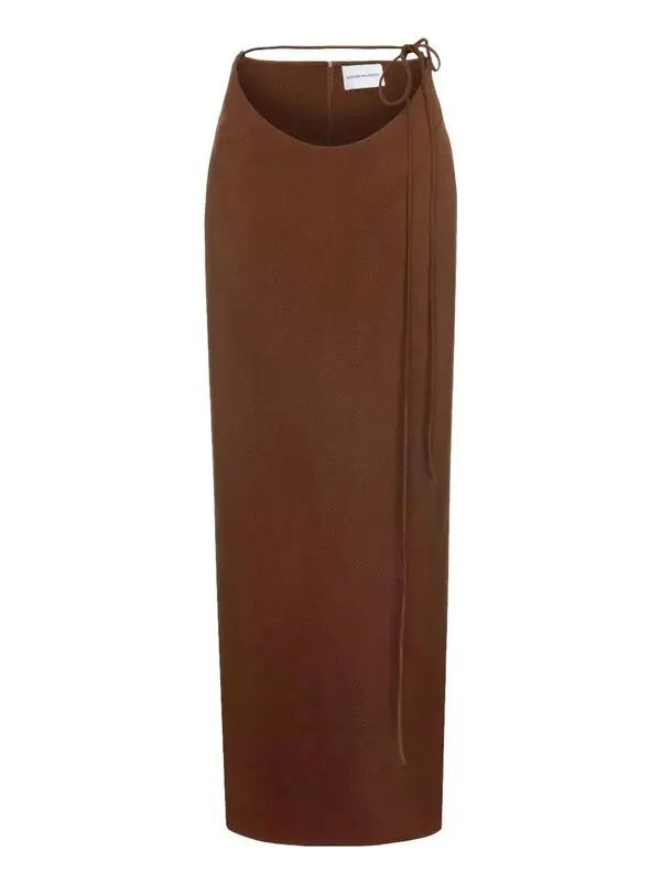 ALEKSANDRE AKHALKATSISHVILI Cut-out Maxi Skirt - Brown