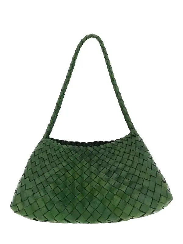 Dragon Diffusion Rosanna Woven-leather Shoulder Bag - Green