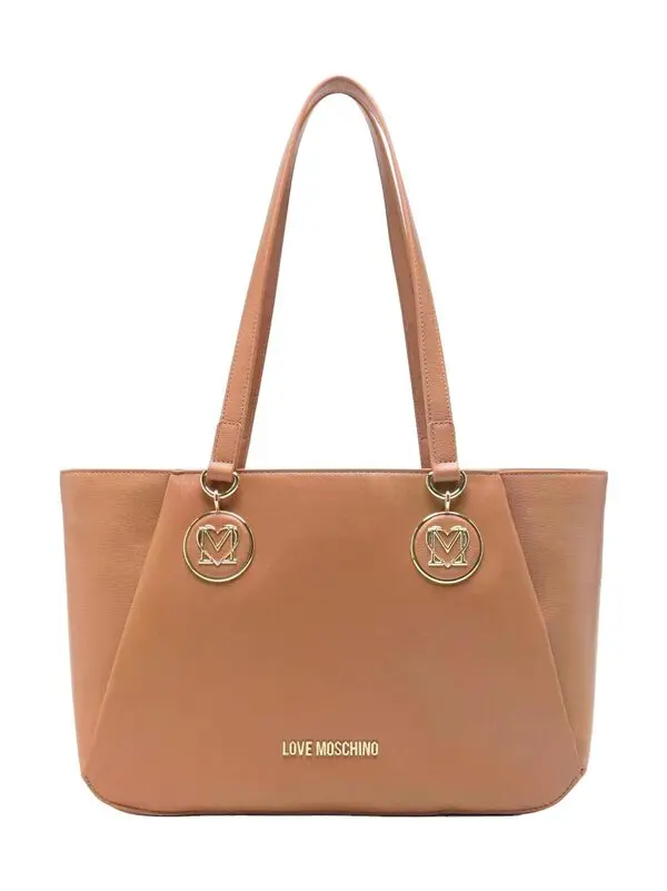Moschino Logo-plaque Tote - Brown