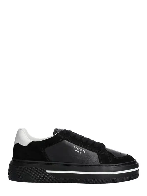 SUMMERY COPENHAGEN Platform Leather Sneakers - Black