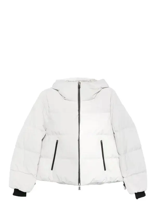 Herno Hooded Quilted Jacket - White