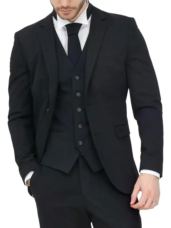 SELECTED Notched-lapels Blazer - Black